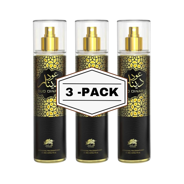 Al Fares Oud Dinar Body Mist 250ML 3 Pack – Fragrance Wholesale