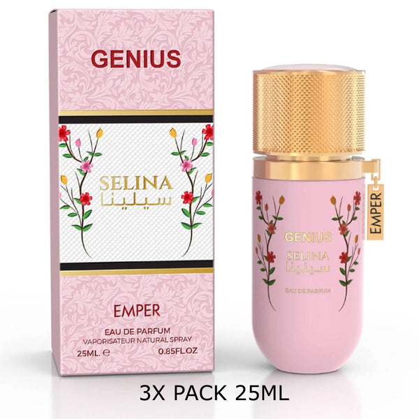 Genius Selina Eau De Parfum 25ml – 3-Pack by Emper – Fragrance Wholesale
