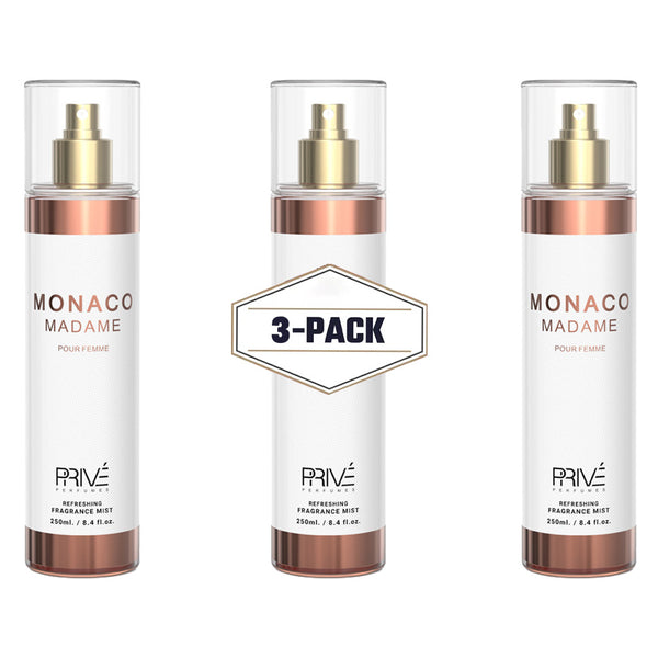 PRIVE Monaco Madame (Pour Femme) - Body Mist - 250ml 3PACK – Fragrance ...