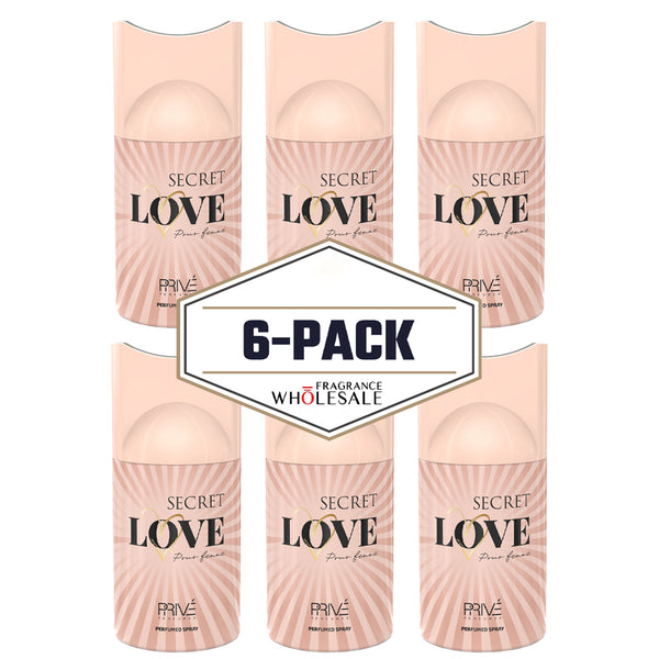 PRIVE Secret Love Perfume Deodorant 250ml 6x PACK – Fragrance Wholesale